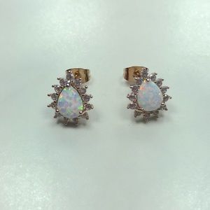 Jewelry | Rose Gold Fire Opal Earrings | Poshmark
